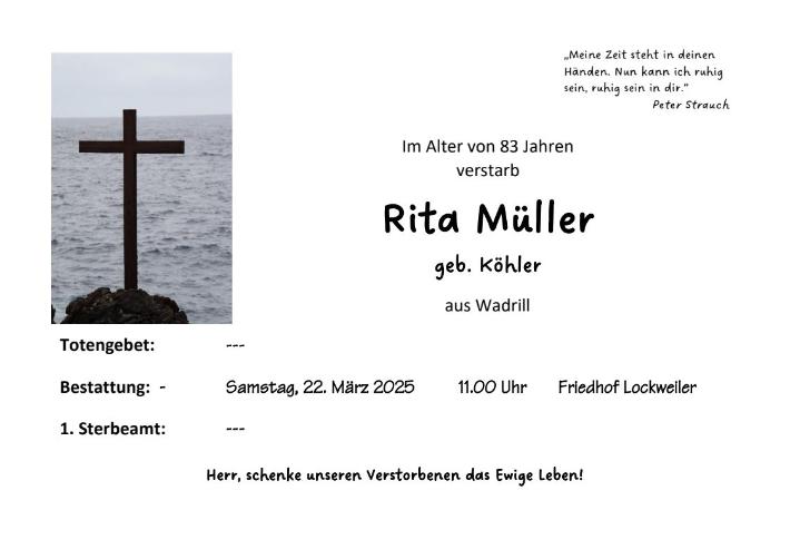 Sterbefälle | Pfarrei Wadern